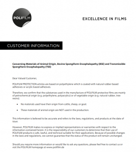 Vegan, Animal-Free, and BSE/TSE-Free Statement